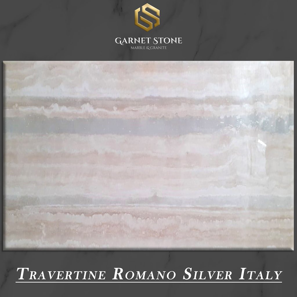 Travertine Romano Silver Italy – Garnet Stone
